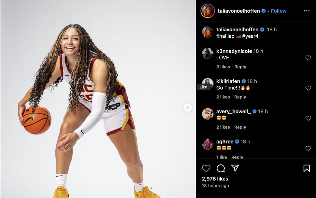 “Go time!”: USC’s Kiki Iriafen gets excited for teammate Talia von ...