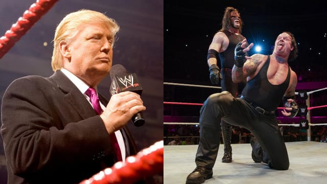 The Undertaker and Kane take part in surprising skit with Donald Trump ...