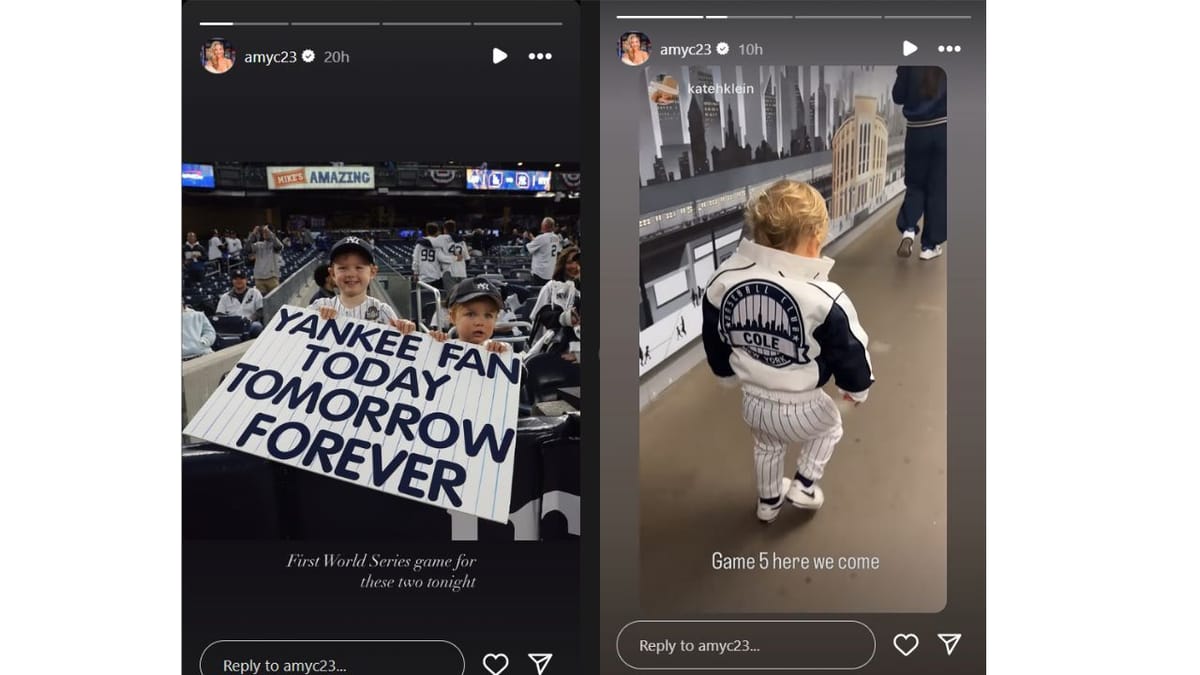 In Photos: Gerrit Cole's wife Amy captures son Everett steal the show ...