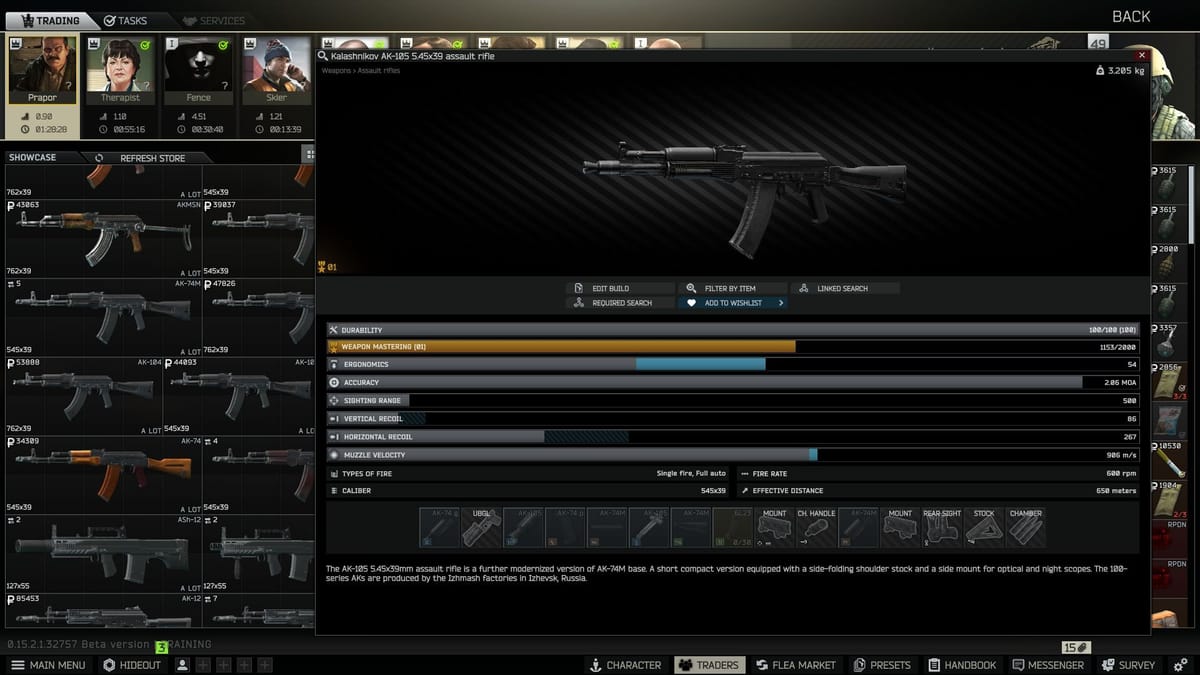 Gunsmith Part 10 in Escape from Tarkov: How to complete and rewards