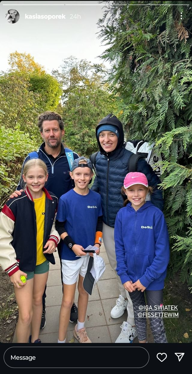 In Pictures: Iga Swiatek makes rare appearance amid prolonged tennis ...