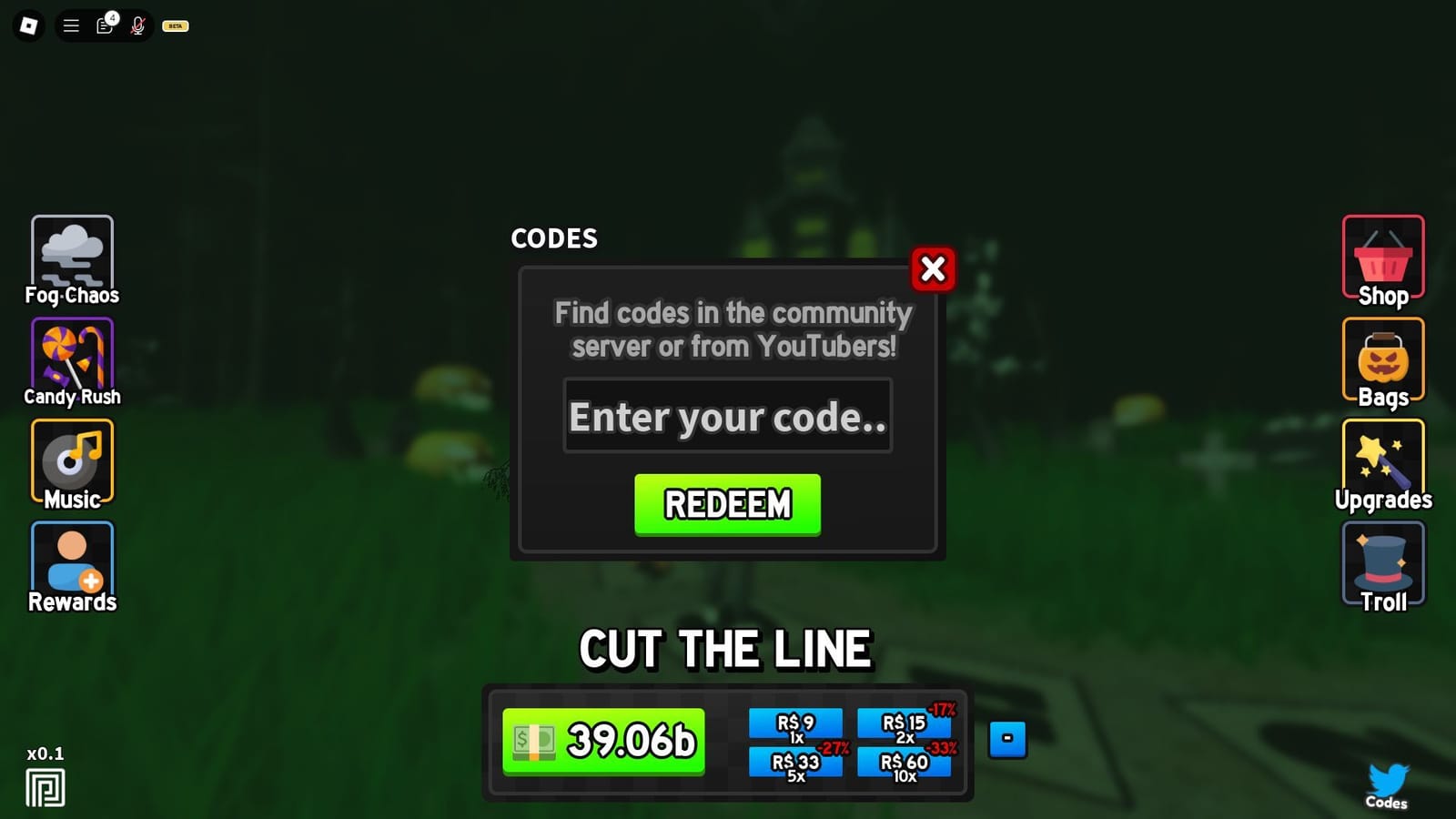 Trick or Treat codes