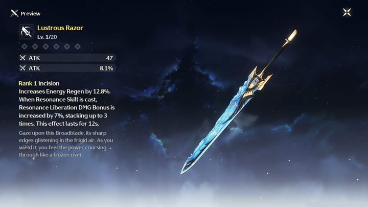 Best weapons for Jiyan in Wuthering Waves