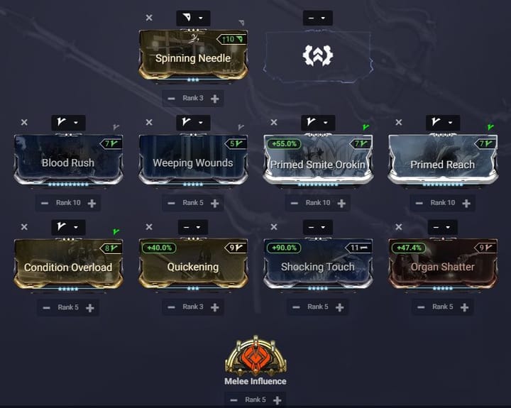Warframe: Complete Okina Incarnon build guide