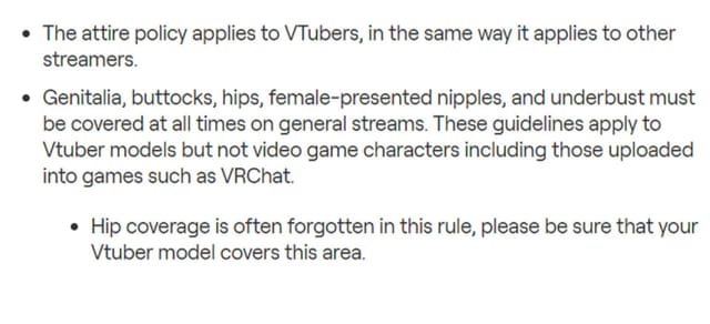 Twitch's new guidelines require VTubers to "cover" their hips during ...