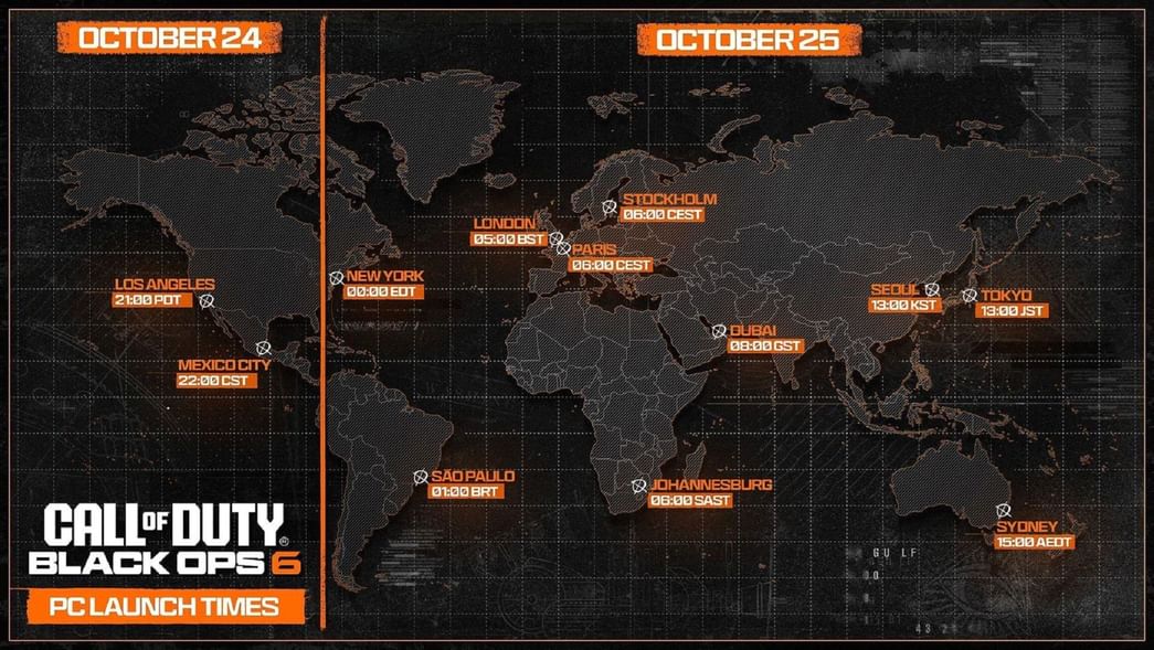 Black Ops 6 release countdown: Start time for all platforms and regions