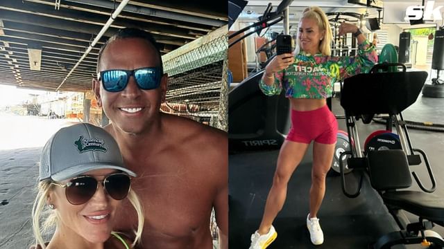 Alex Rodriguez's girlfriend Jaclyn Cordeiro shows off sculpted leg muscles in dark bodysuit ...