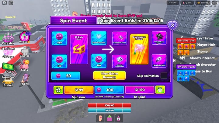 Baddies Spin Event: Odds for Basic and OP Crates