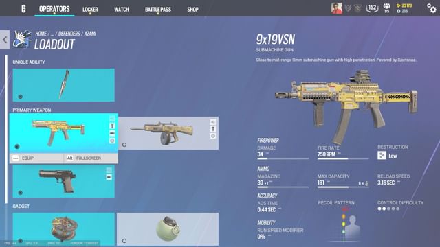 Azami in Rainbow Six Siege: Best Azami loadout in Rainbow Six Siege