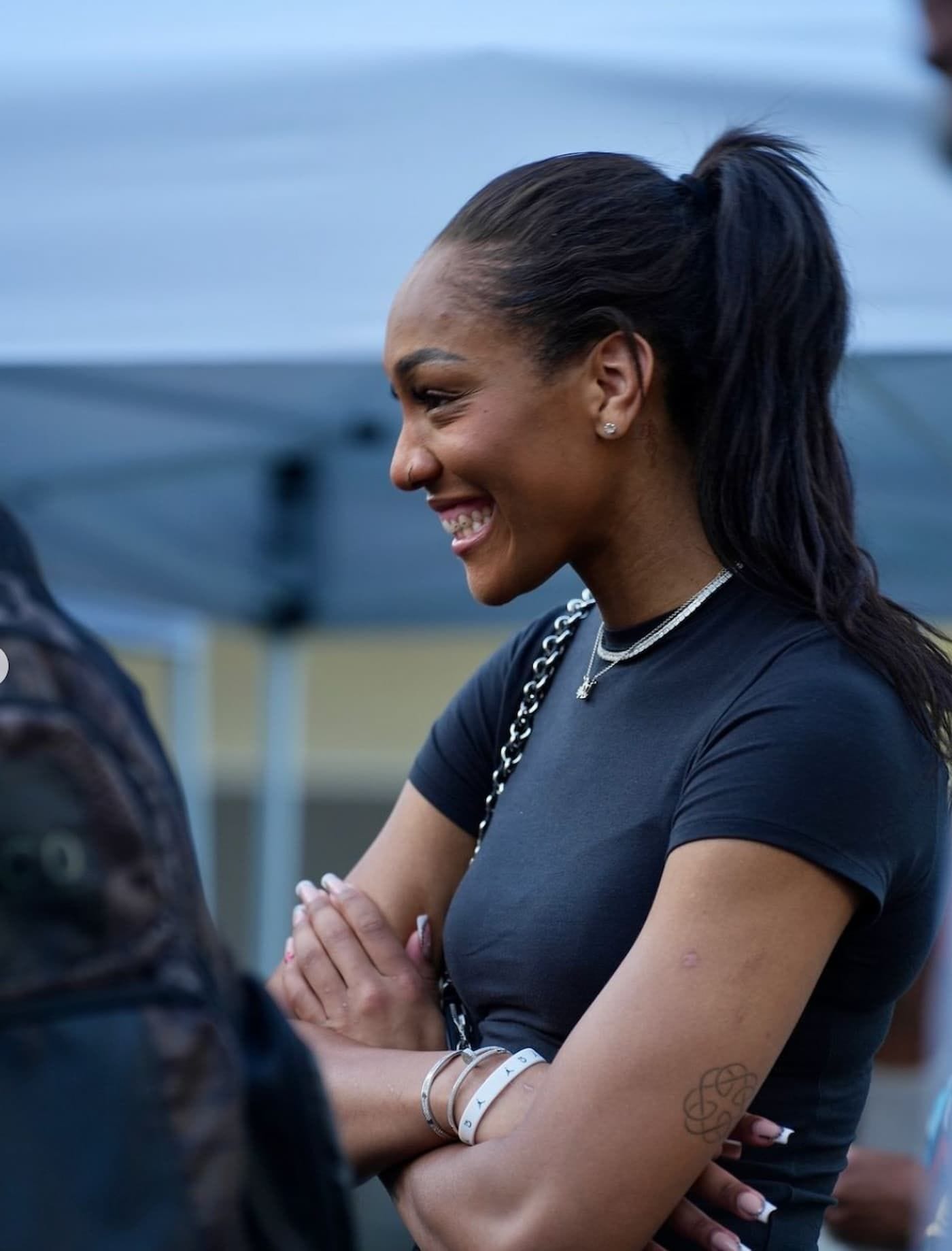 Bam Adebayo's Paris Olympics buddy A'ja Wilson spotted showing support ...