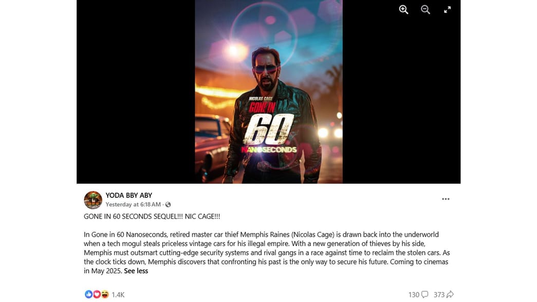 Fact Check: Is a Gone in 60 Seconds sequel starring Nicolas Cage ...