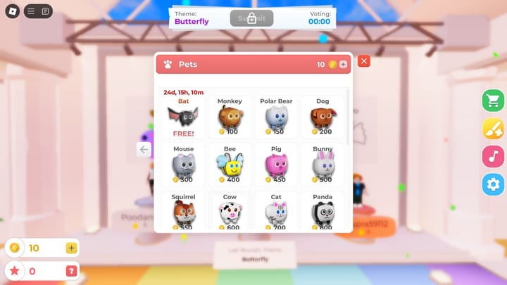 Speed Draw Update 10/11: Free Bat, new pets, and more