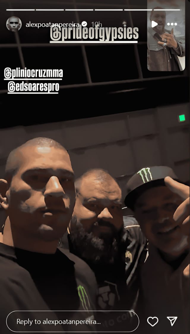 Jason Momoa: Jason Momoa catches up with Alex Pereira and coach Plinio ...