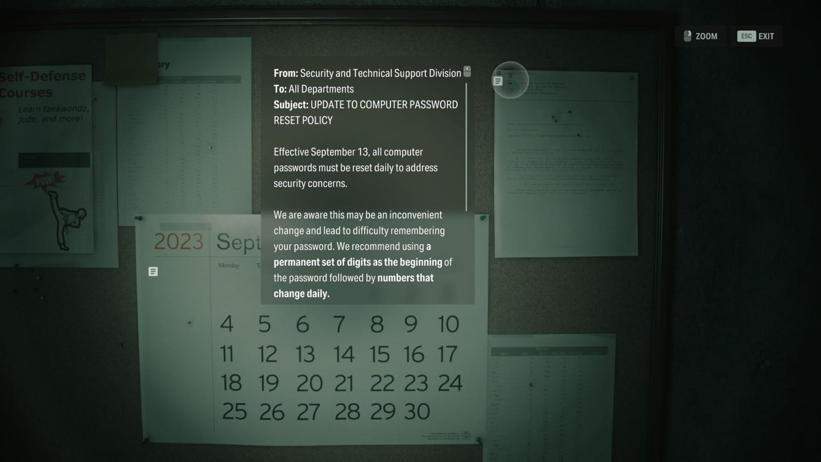 What is the Control Center computer password in Alan Wake 2 The Lake House?
