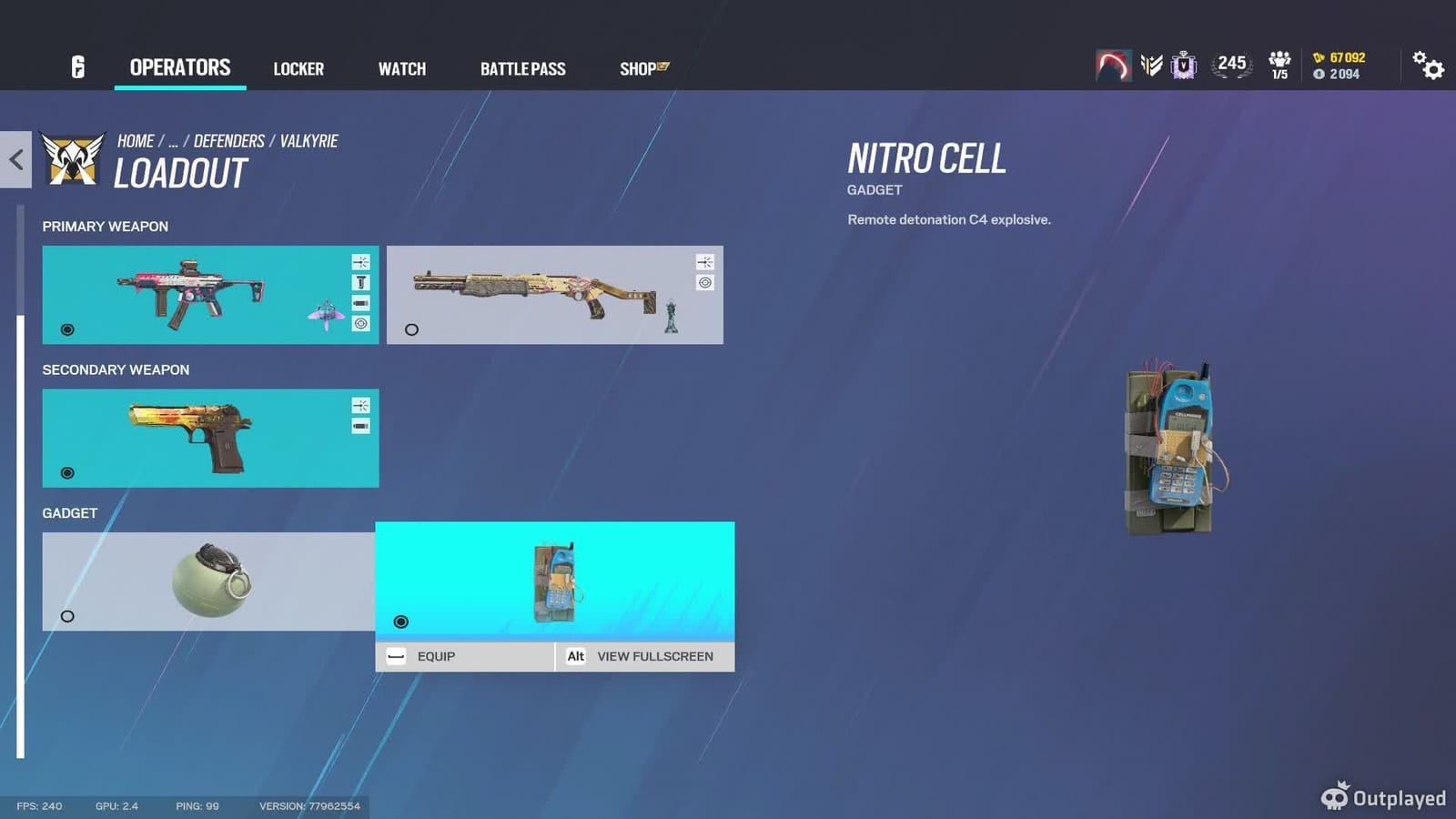 Best Valkyrie loadout in Rainbow Six Siege