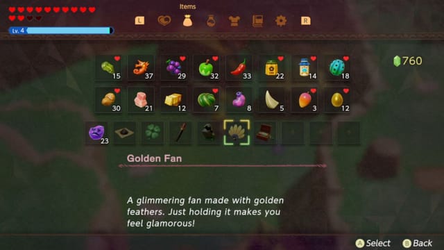 How to use Golden Fan in Zelda Echoes of Wisdom