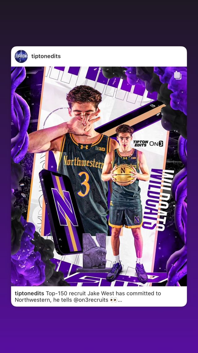 Northwestern signee Jake West drops 3-word reaction to Bryce James ...