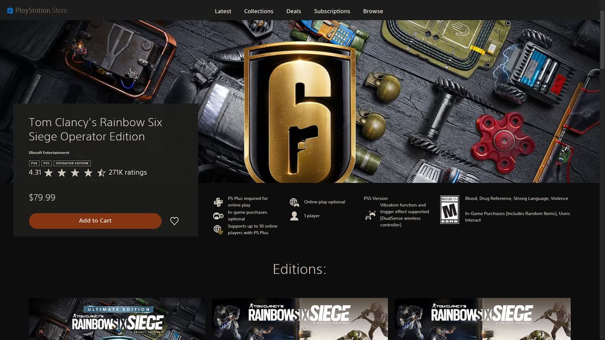 Do you need PS Plus to play Rainbow Six Siege?