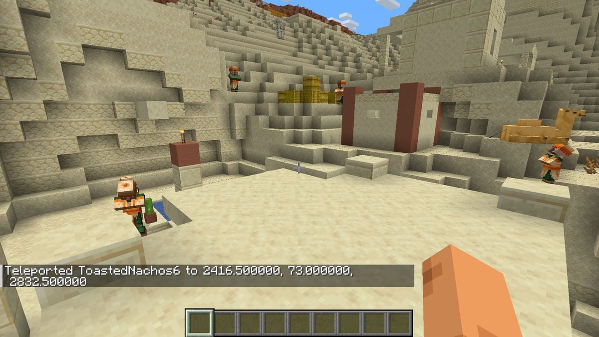 How to teleport to a village in Minecraft