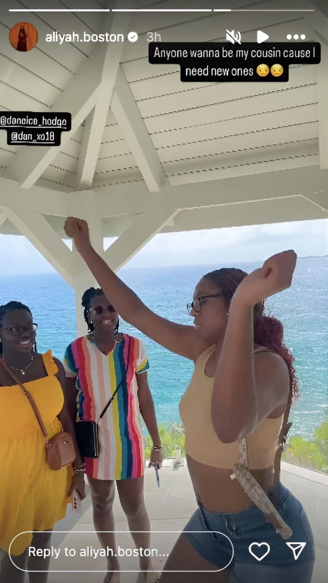 Aliyah Boston unveils her goofy self during scenic Caribbean getaway
