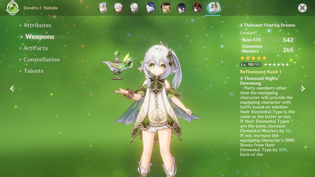 7 best weapons for Nahida in Genshin Impact