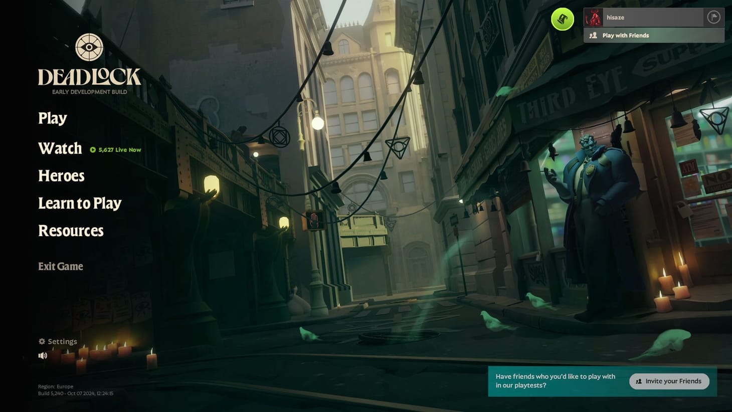 How to invite friends to Deadlock