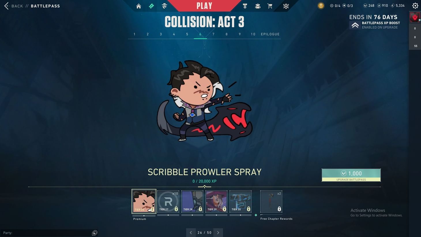 Valorant Episode 9 Act 3: All Battlepass tiers and rewards