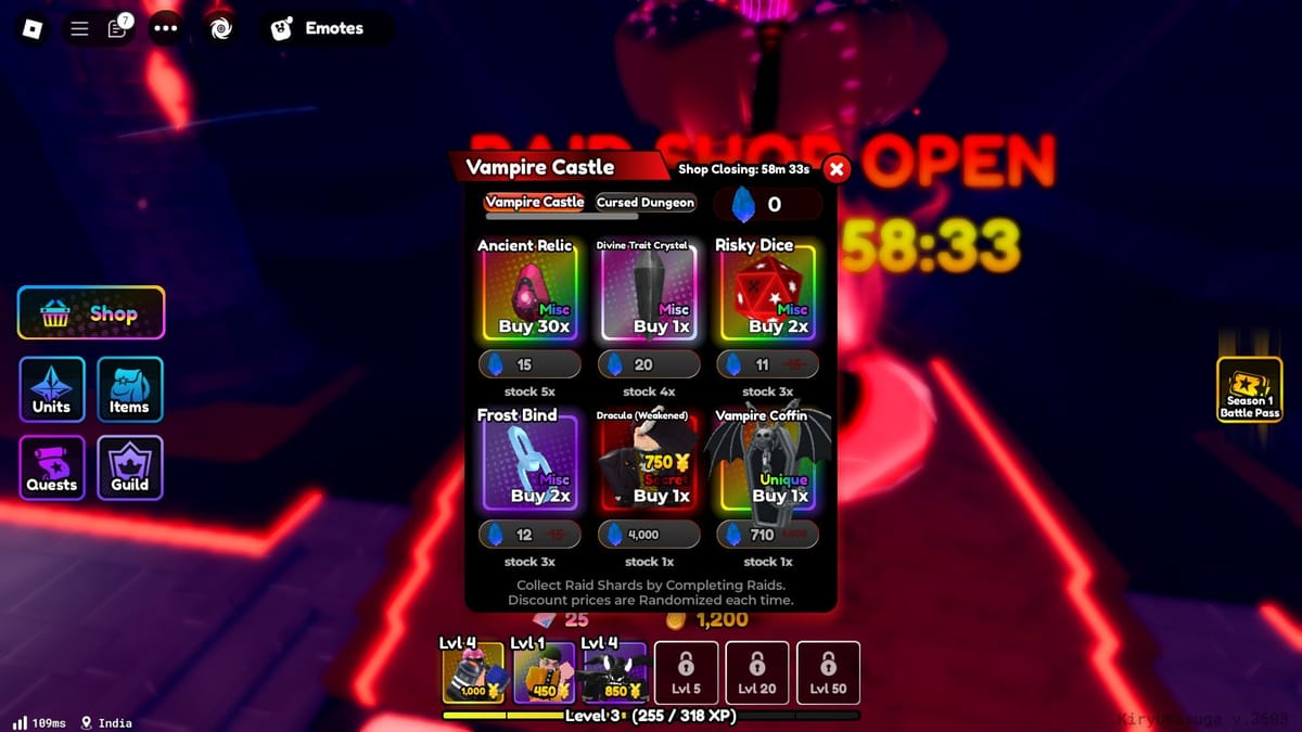 Divine Traits in Anime Defenders: All traits and how to get them