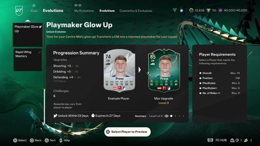 EA FC 25 Playmaker Glow Up Evolution: Best players to use, all upgrades, requirements, and more