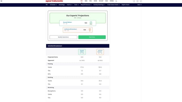 Anthony Richardson or Russell Wilson Week 8 Start 'Em, Sit 'Em: Fantasy Football projections for QBs