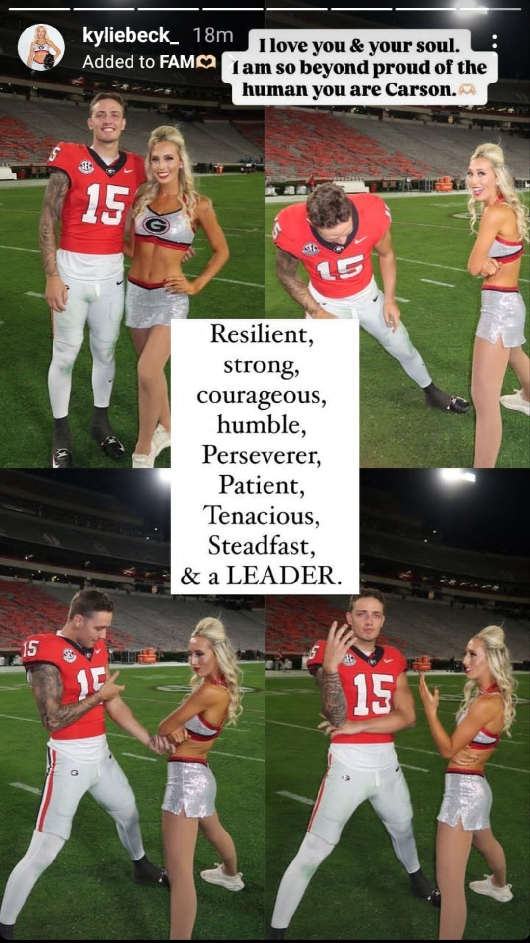 "I love you & your soul": Georgia QB Carson Beck's sister Kylie pens an ...