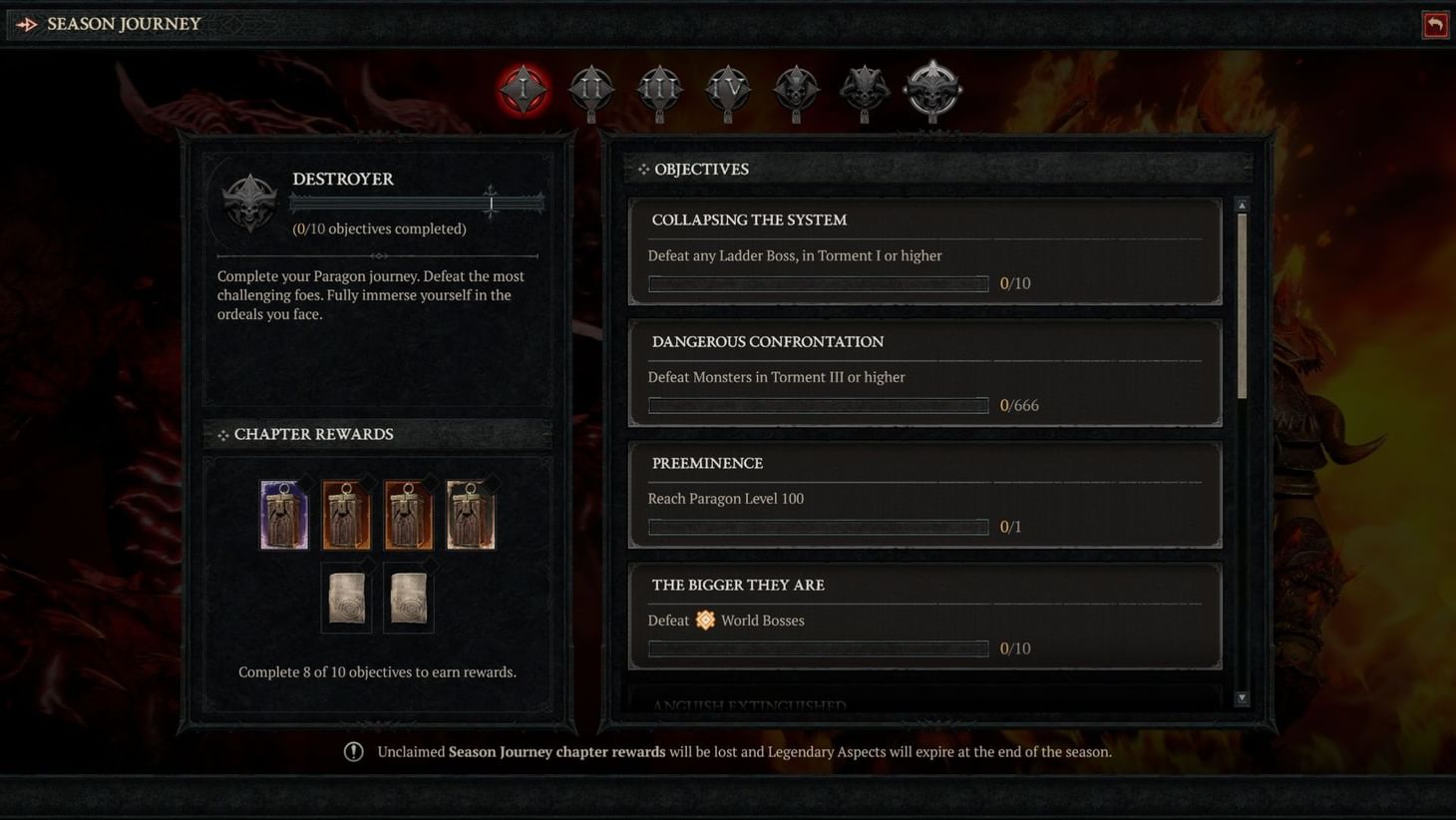 All Season Journey objectives and rewards in Diablo 4 (Season 6)