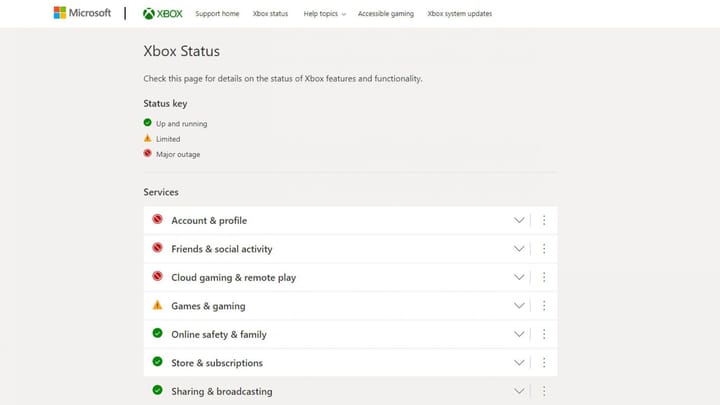 Xbox servers down: Current status and problems