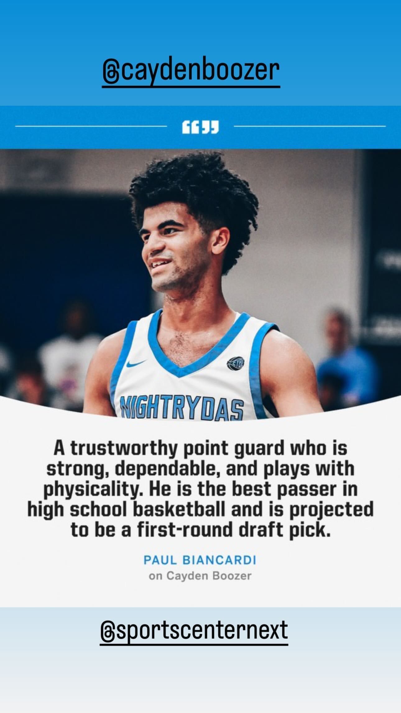 Hoops insider asserts Carlos Boozer's son Cayden Boozer is the "best ...