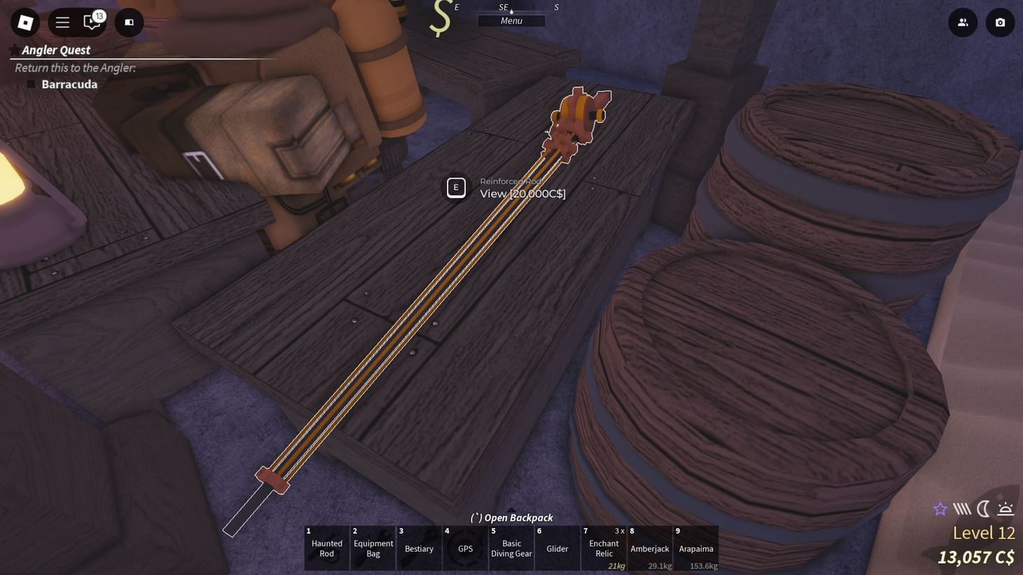 How to get Reinforced Rod in Roblox Fisch