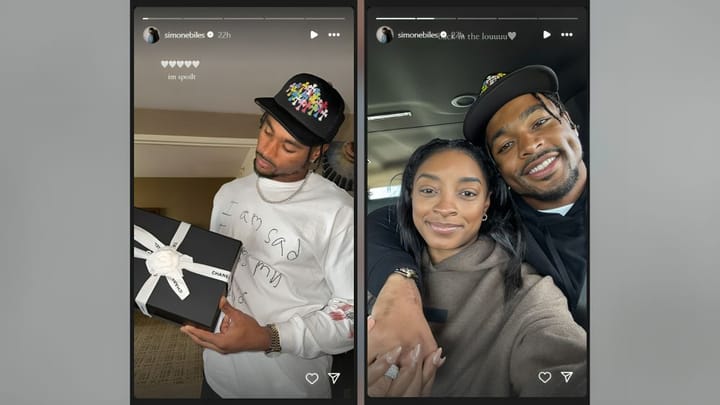 Simone Biles drops 2-word reaction as husband Jonathan Owens delivers ...