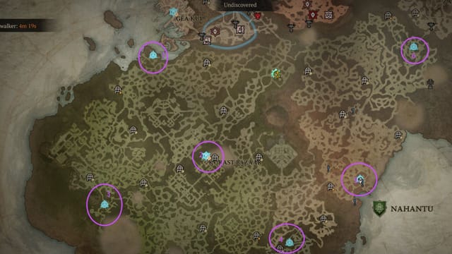 Diablo 4 Vessel of Hatred: All Nahantu Waypoint locations