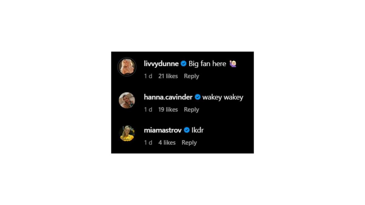 "Big fan here": LSU gymnast Livvy Dunne reacts to Miami hooper Haley ...