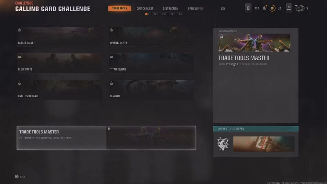 All prestige Calling Cards in Black Ops 6 Zombies