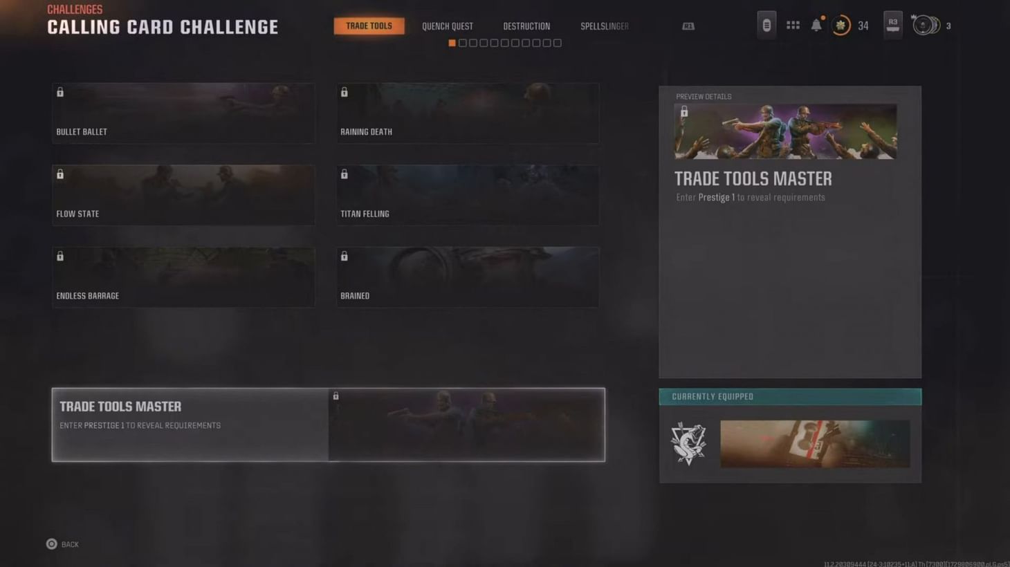 All prestige Calling Cards in Black Ops 6 Zombies