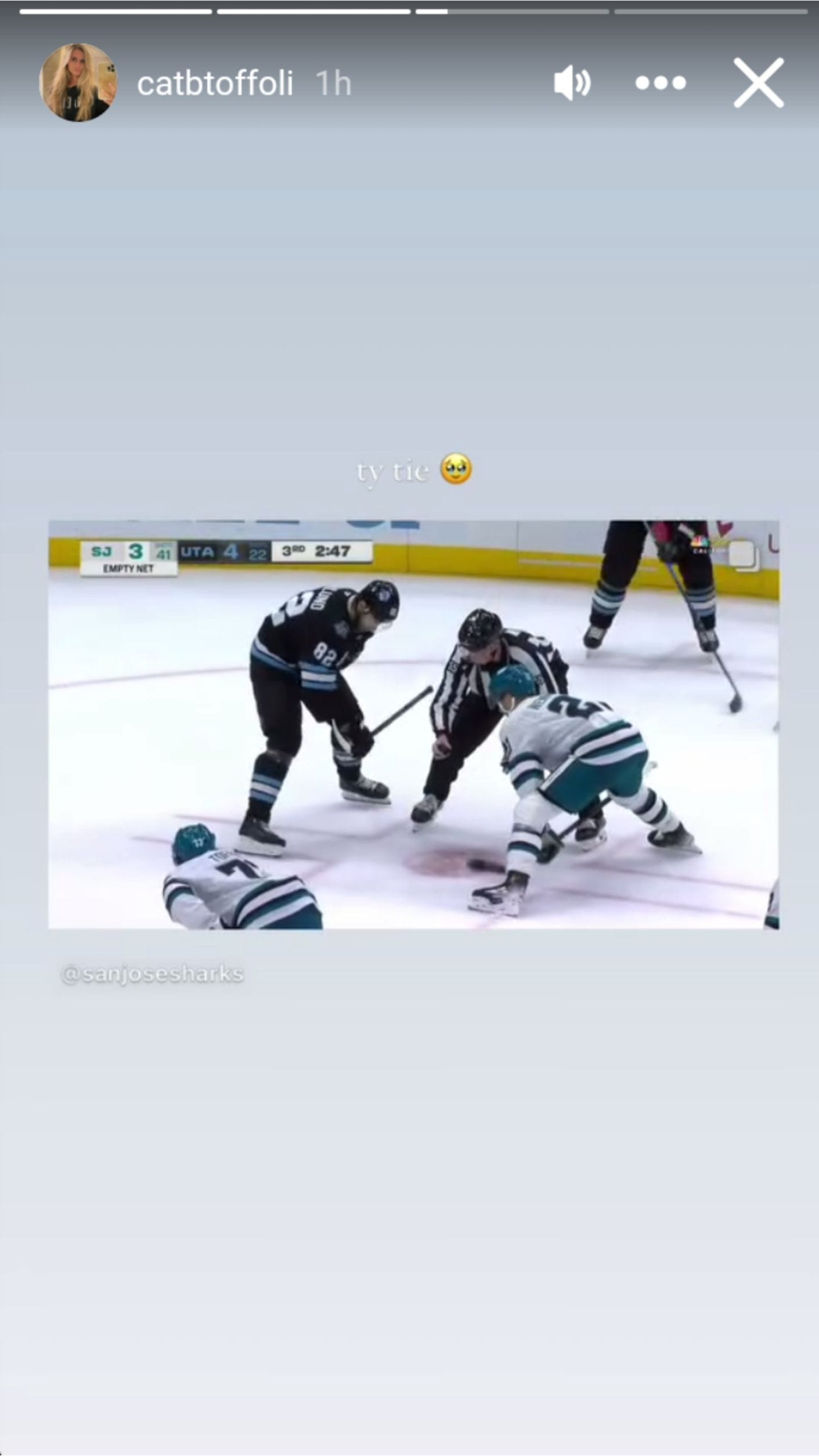 Tyler Toffoli's wife Cat reacts in two words to husband's crucial game ...