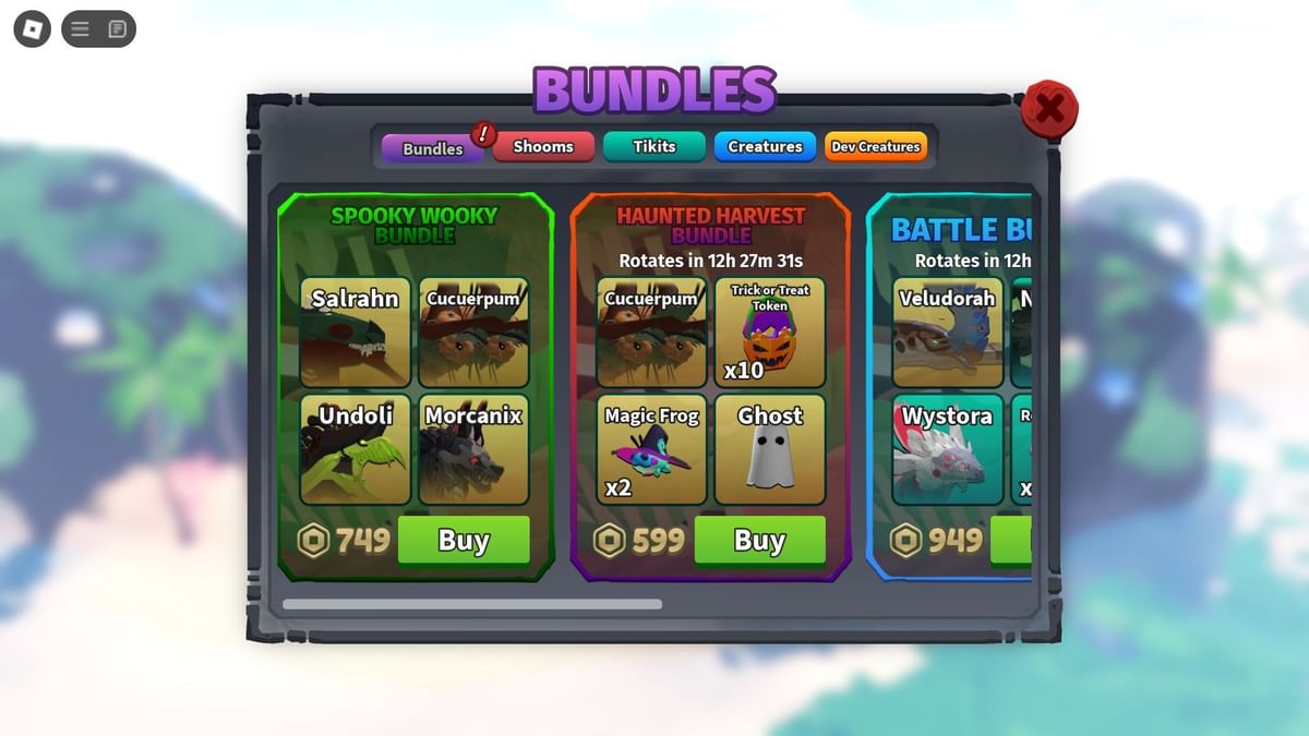 Creatures of Sonaria Halloween Event Part 2: Pumpkin King Boss, Spooky Wooky bundle, and more