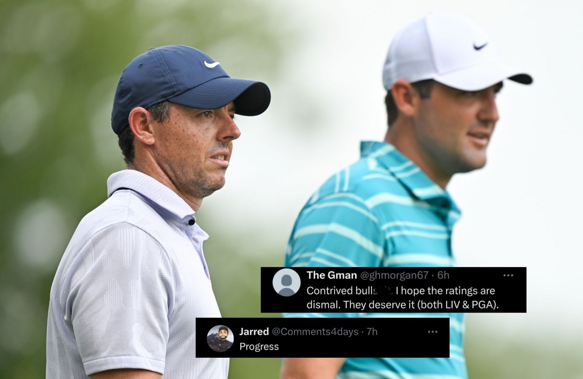 "Contrived bulls***"; "Progress" - Fans react to LIV Golf featuring Rory McIlroy and Scottie ...