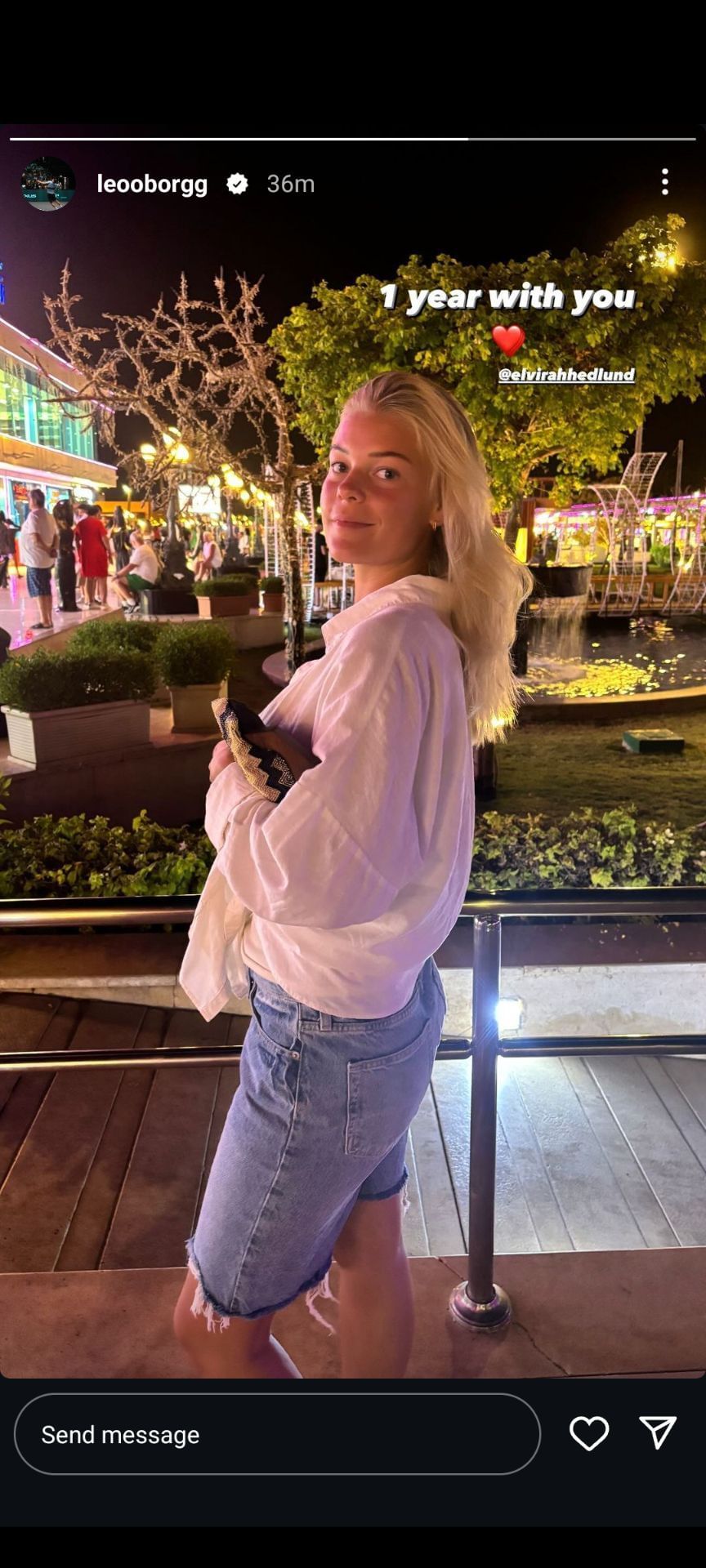 PICTURE: Bjorn Borg's son Leo celebrates one year of relationship with ...