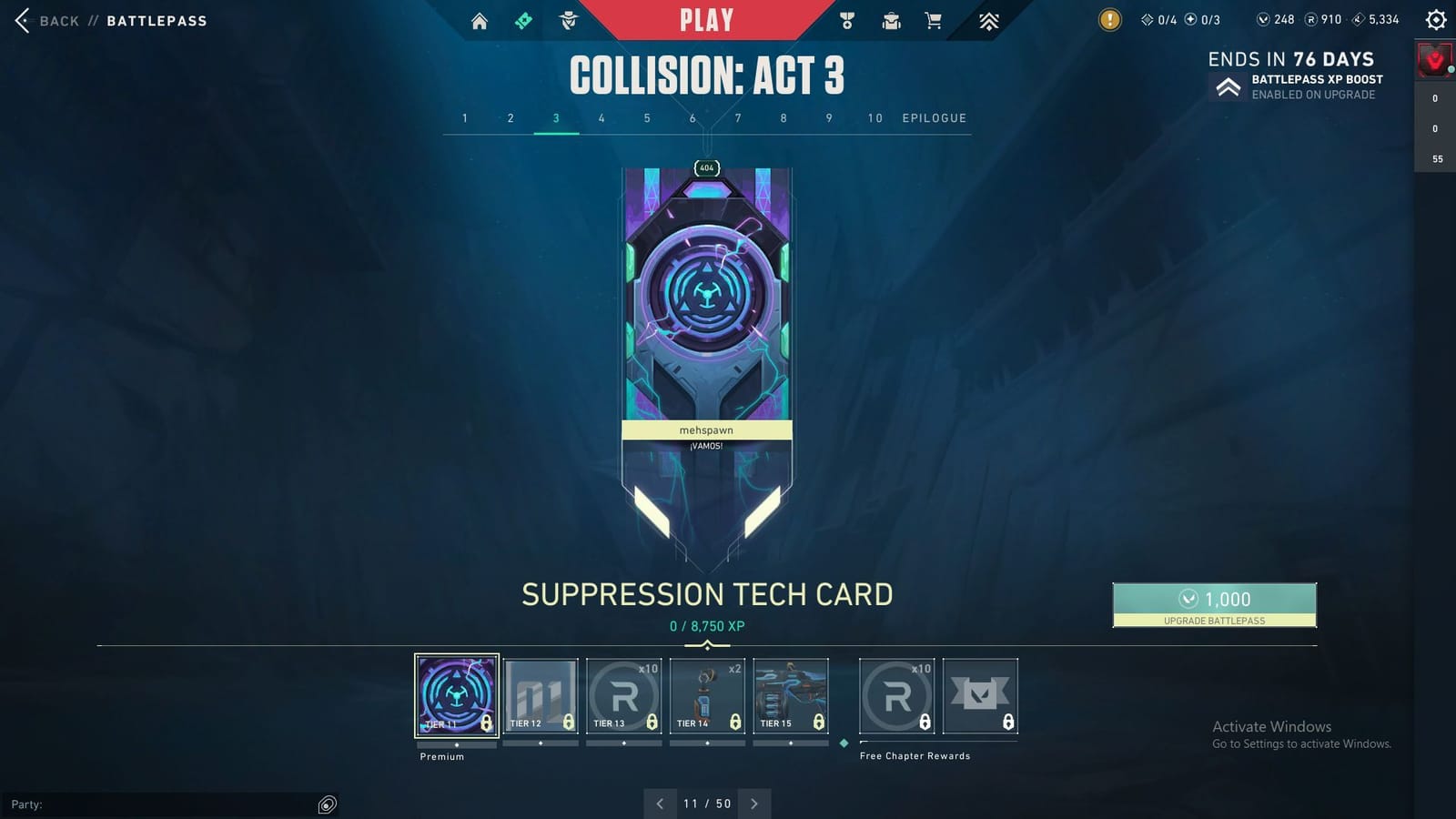 Valorant Episode 9 Act 3: All Battlepass tiers and rewards