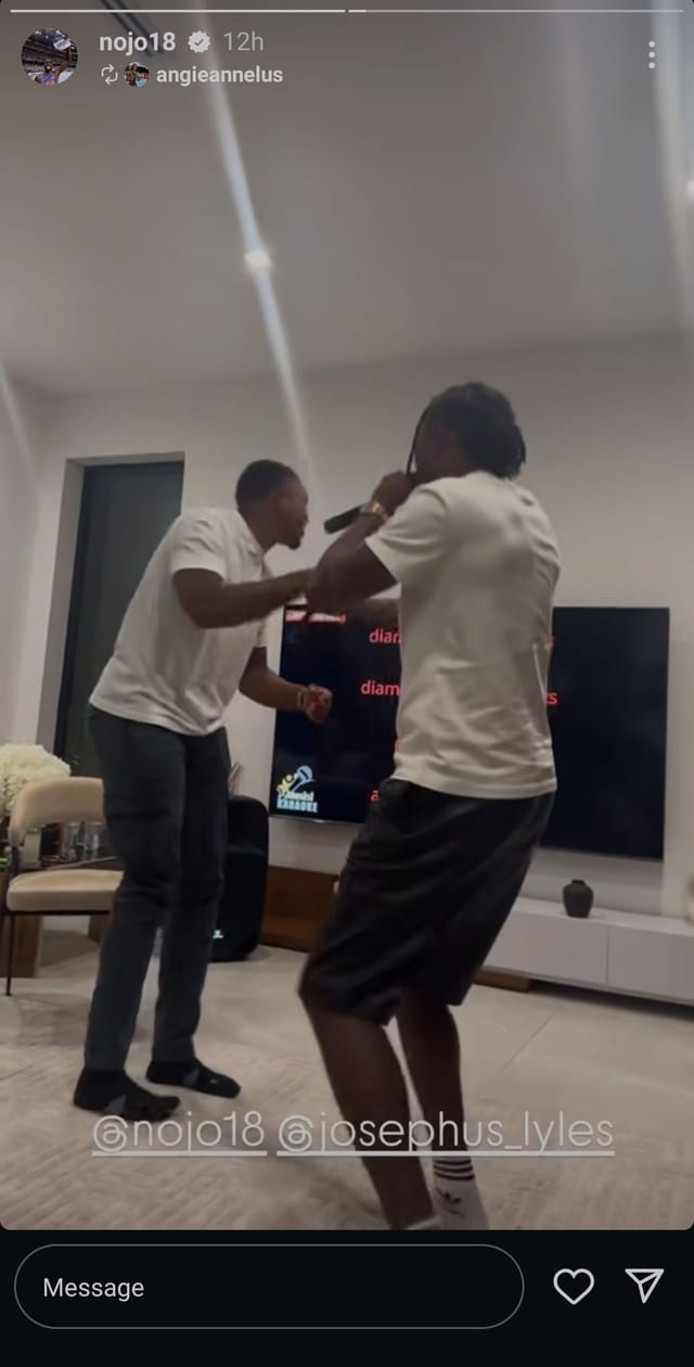 Noah Lyles and his brother Josephus enjoy fun karaoke night as they ...