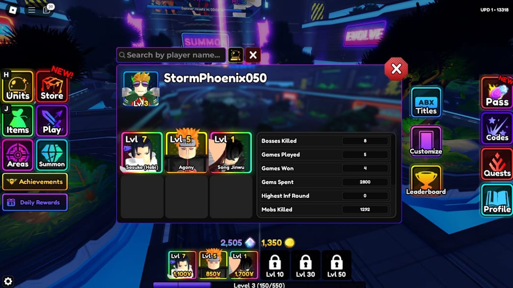 Anime Vanguards Update 1 patch notes