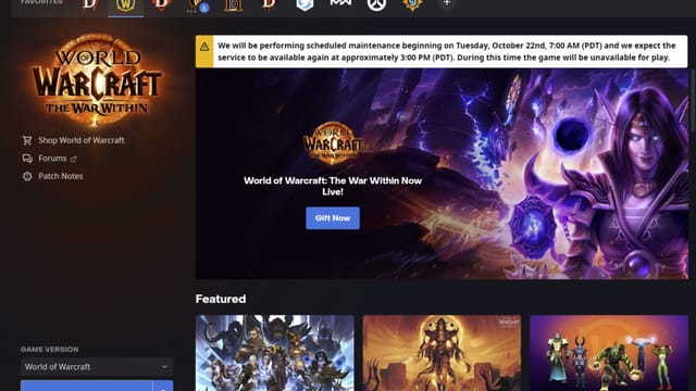 WoW will be down for a 8-hour-long extended maintenance this week (Oct ...