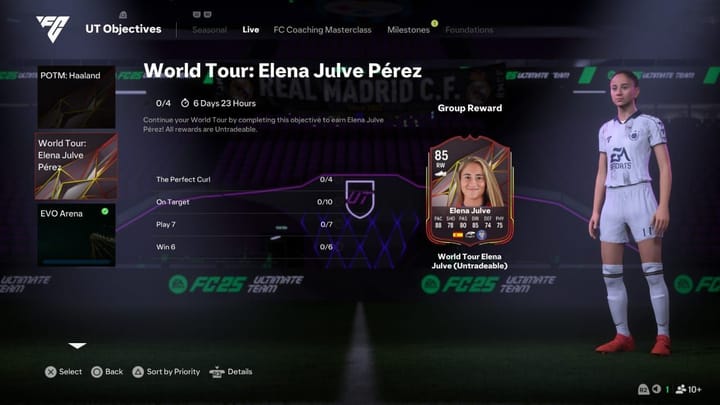 How to earn the EA FC 25 Elena Julve World Tour card for free
