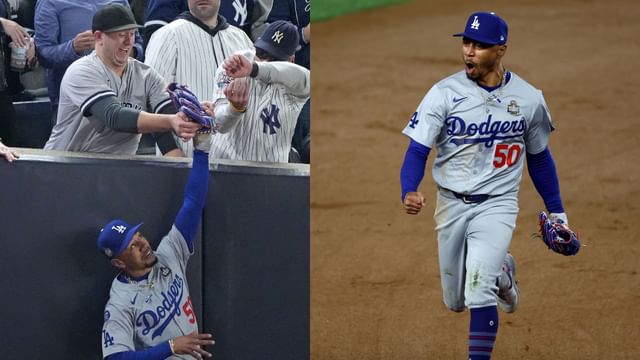 Mookie Betts Yankees fan: WATCH: Yankees fan tries to steal ball out of Mookie Betts' glove in ...